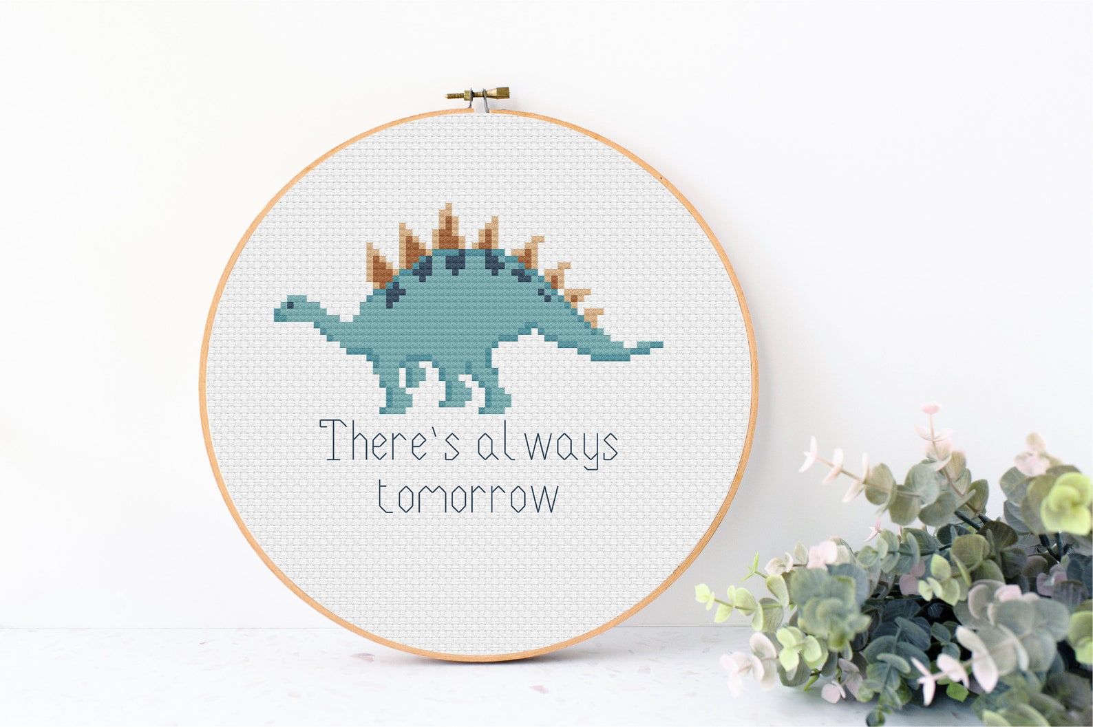 Dinosaur Cross Stitch Pattern PDF Dino Inspirational - Etsy