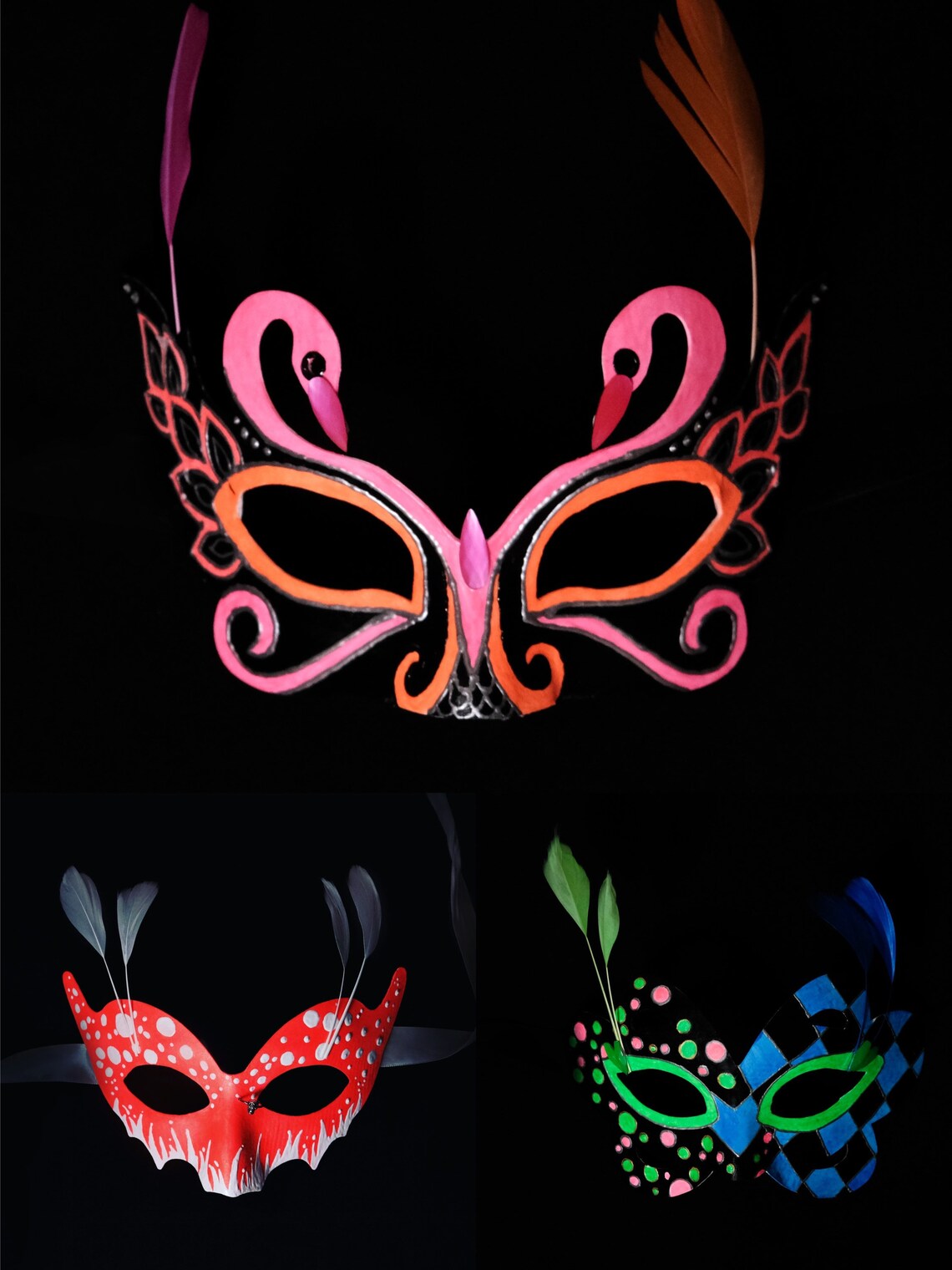 Neon Pink Mask - Etsy