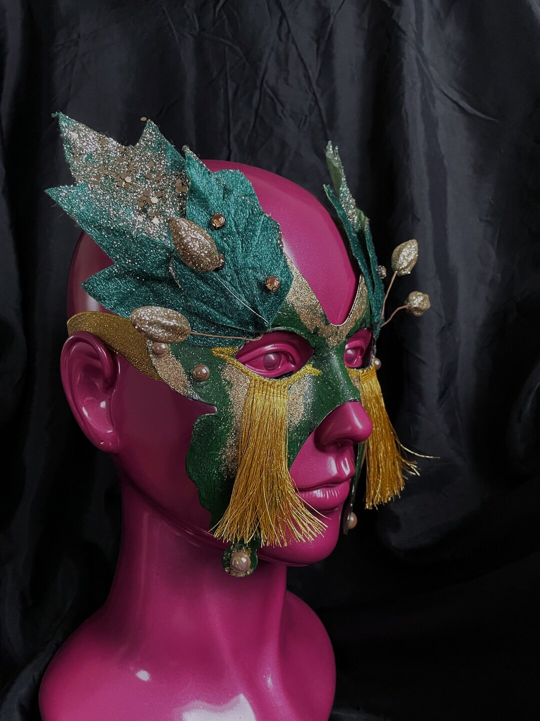 Green Fashion Mask - Etsy