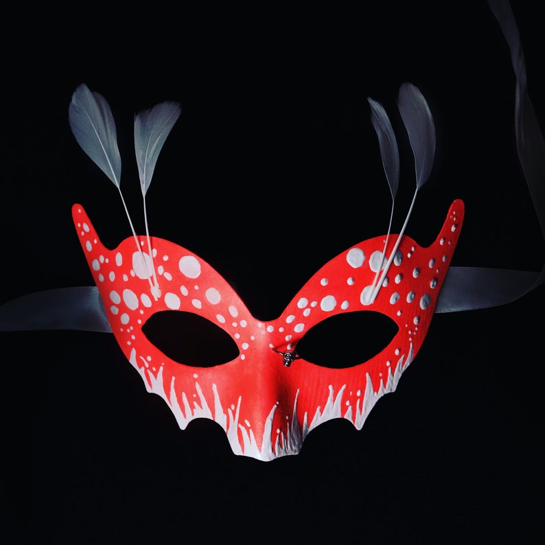 Neon Red Mask - Etsy