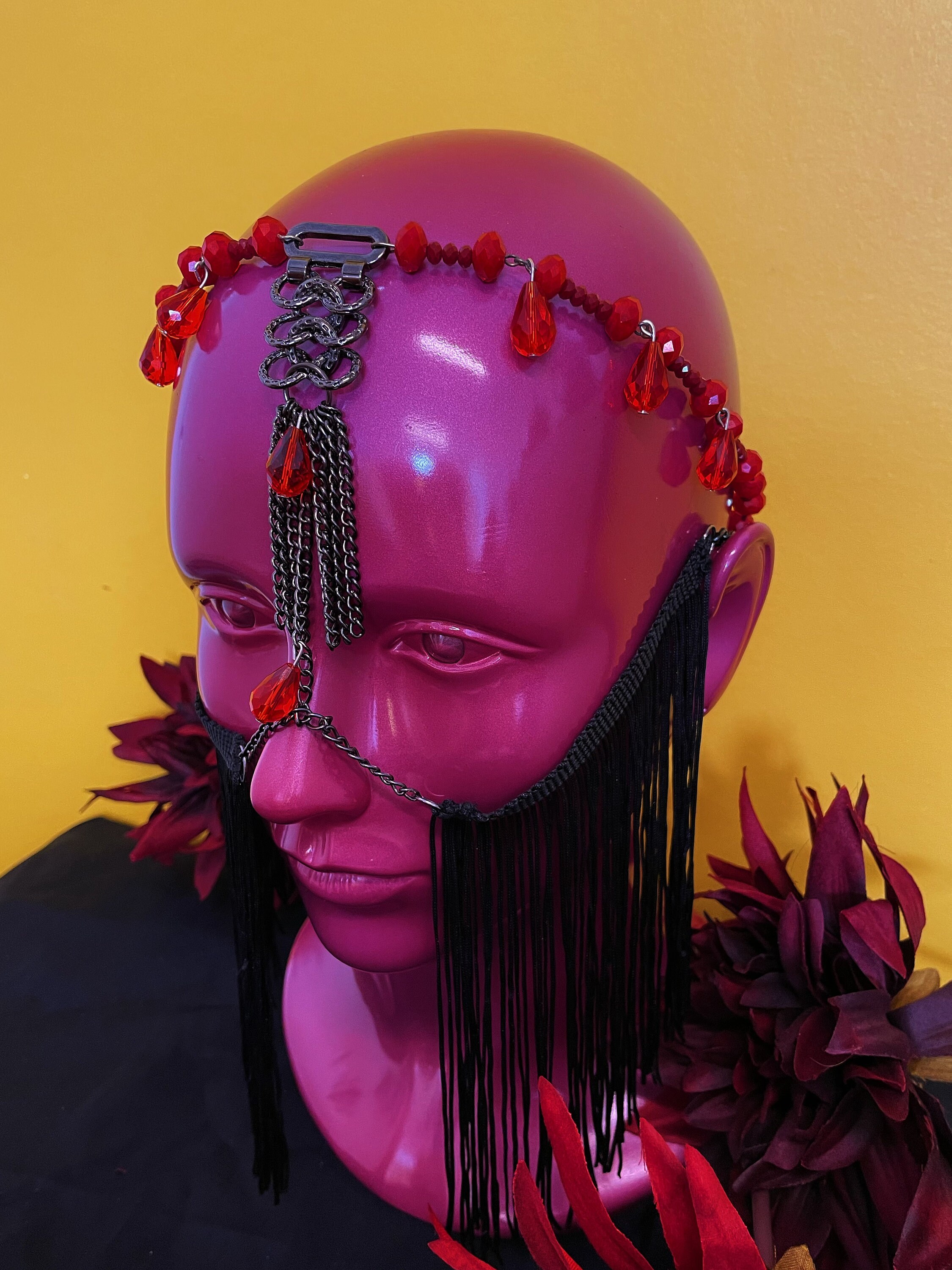 Headdress Decorate Mask - Etsy