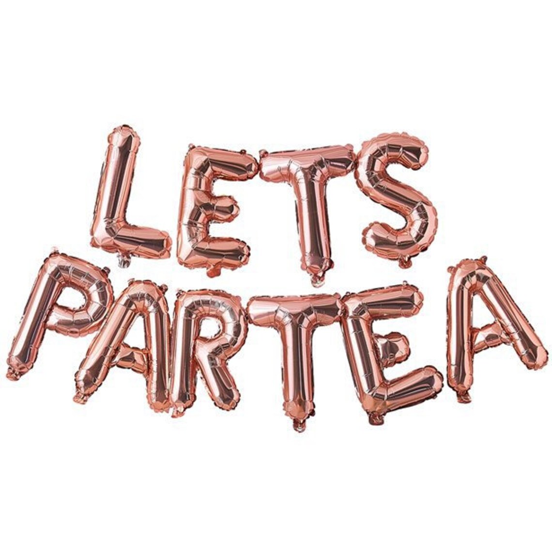 Lets PARTEA Rose Gold Balloon Banner - Etsy UK