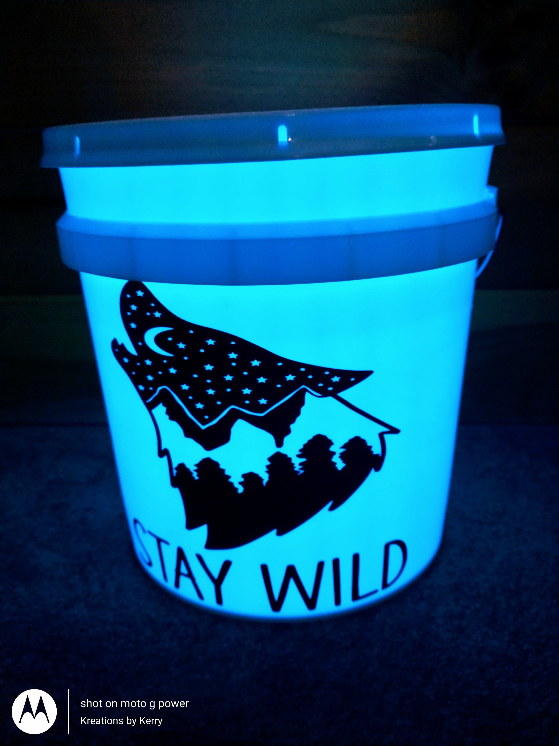 Custom 2 Gallon Lighted Bucket Vinyl Decals - Etsy
