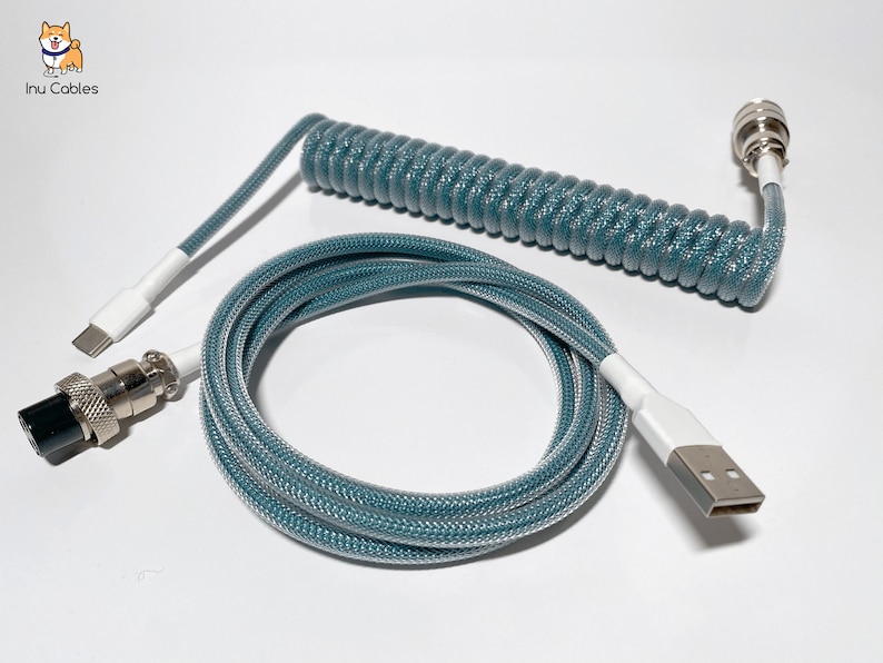 Custom Coiled Aviator USB-C Keyboard Cable With GX16 Aviator - Etsy