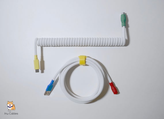 Custom Coiled Aviator USB-C Keyboard Cable With GX16 Aviator - Etsy