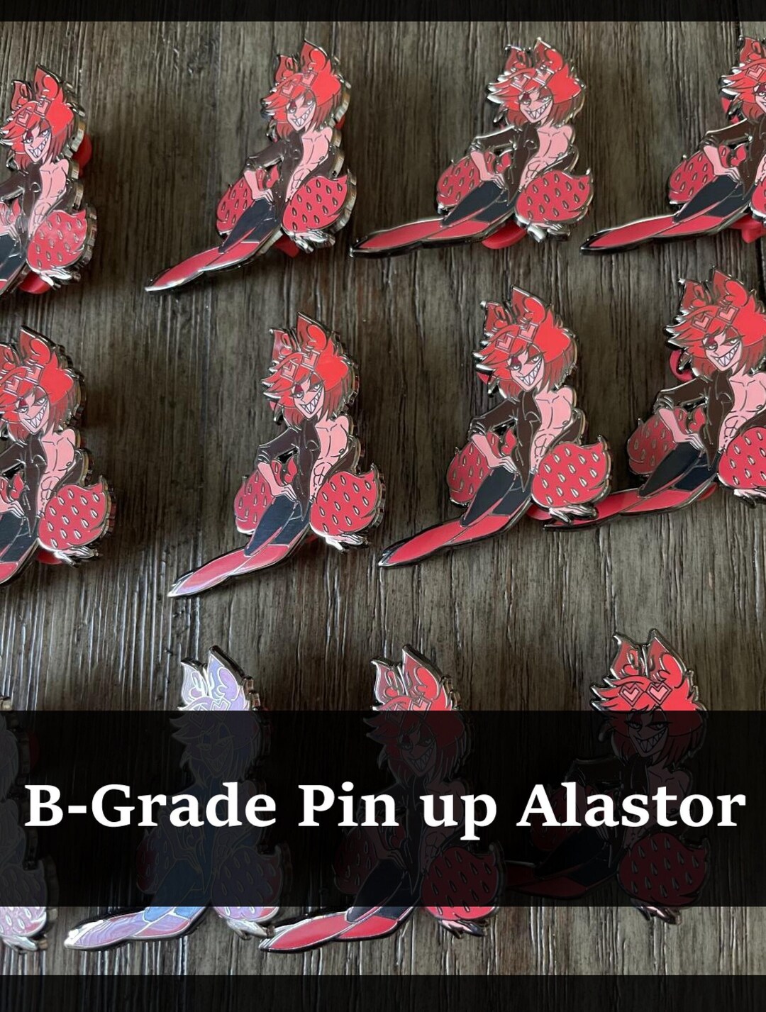 B Grade Pin up Pimp Alastor Pin Hazbin Hotel - Etsy