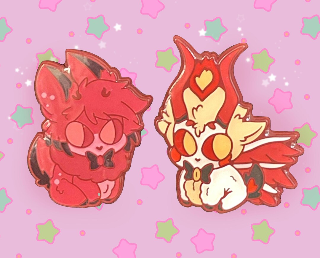 Floofi Demon Babies HH Pin Alastor and Lucifer - Etsy