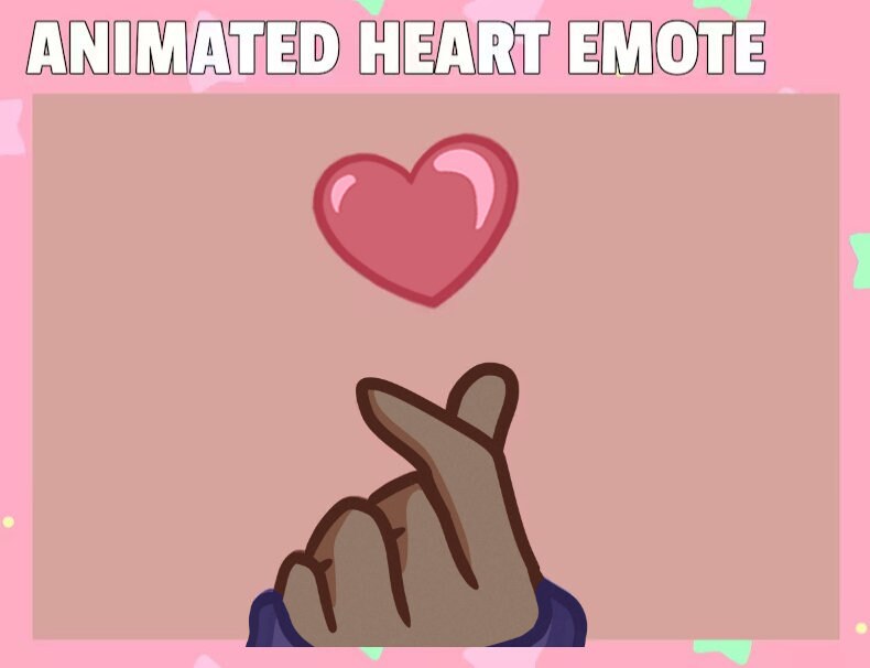 Animated Heart Emote // Twitch Animated Emote Love Korean Heart Dark ...