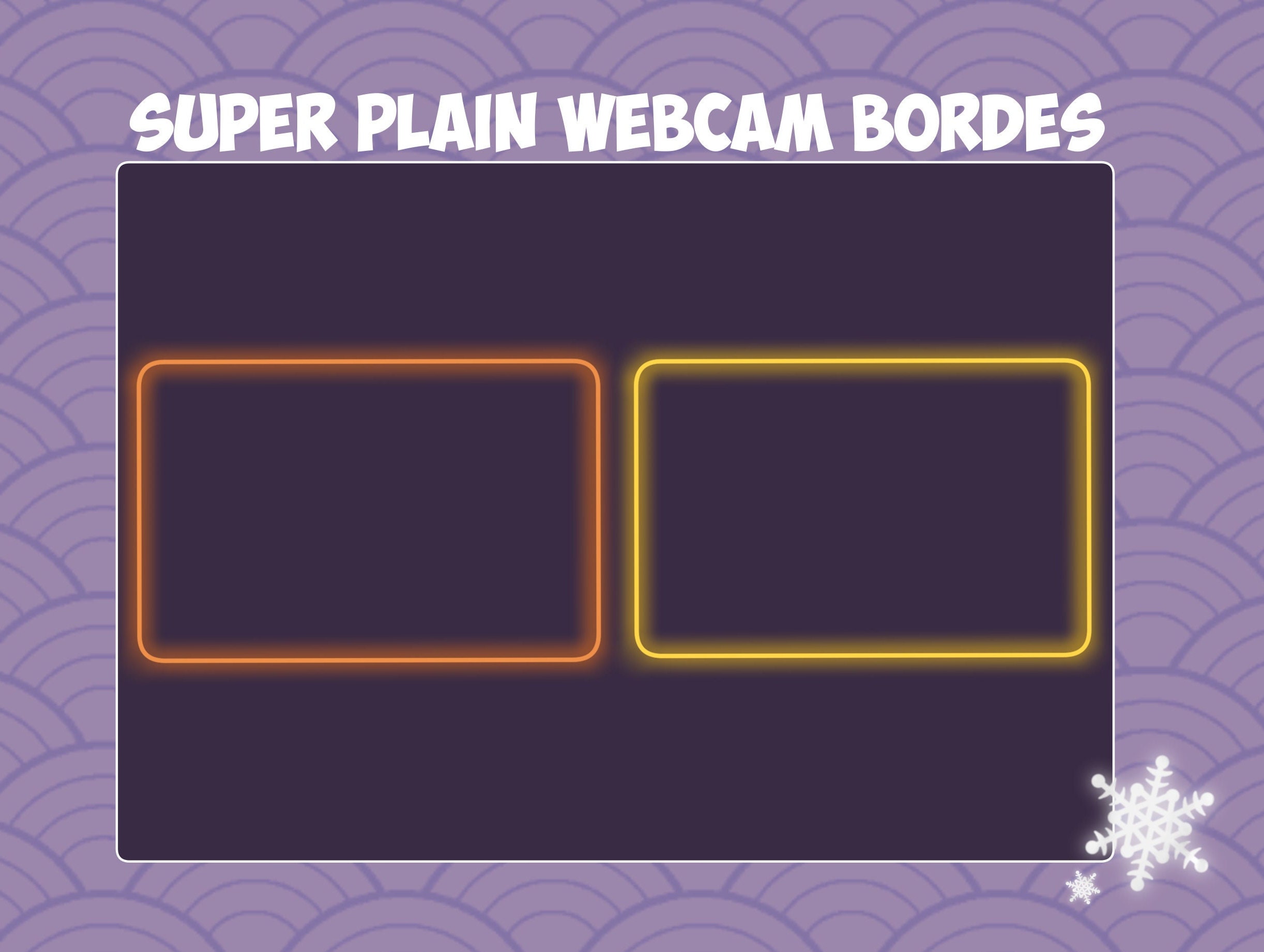 14 Plain Webcam Borders W/ Rounded Corners // Twitch OBS Webcam Overlay ...