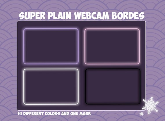 14 Plain Webcam Borders W/ Rounded Corners // Twitch OBS - Etsy UK