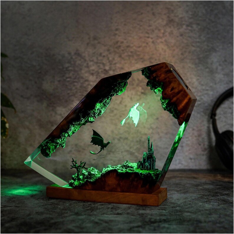 Diorama HTTYD Epoxy Lamp, Tooth.less and Light Fu.ruy Epoxy Lamp ...