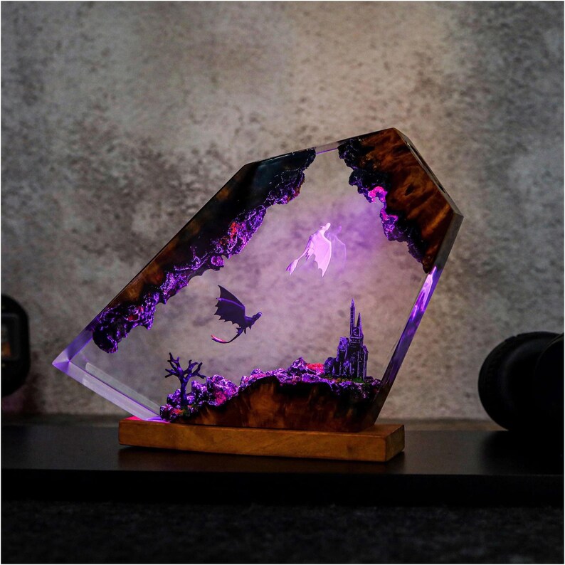 Diorama HTTYD Epoxy Lamp, Tooth.less and Light Fu.ruy Epoxy Lamp ...