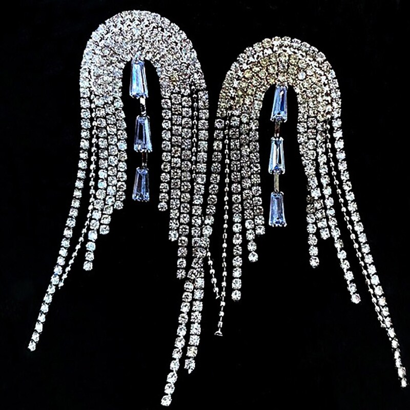 Rhinestone Earrings - Etsy