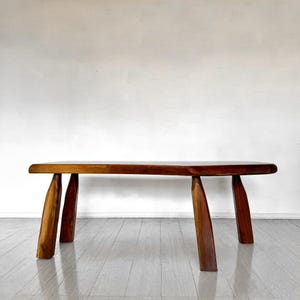 MCM Live Edge Walnut Slab Coffee Table or Bench Mid Century Modern ...