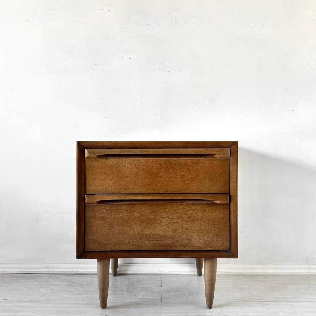 MCM Light Walnut Nightstand by American of Martinsville Mid Century ...