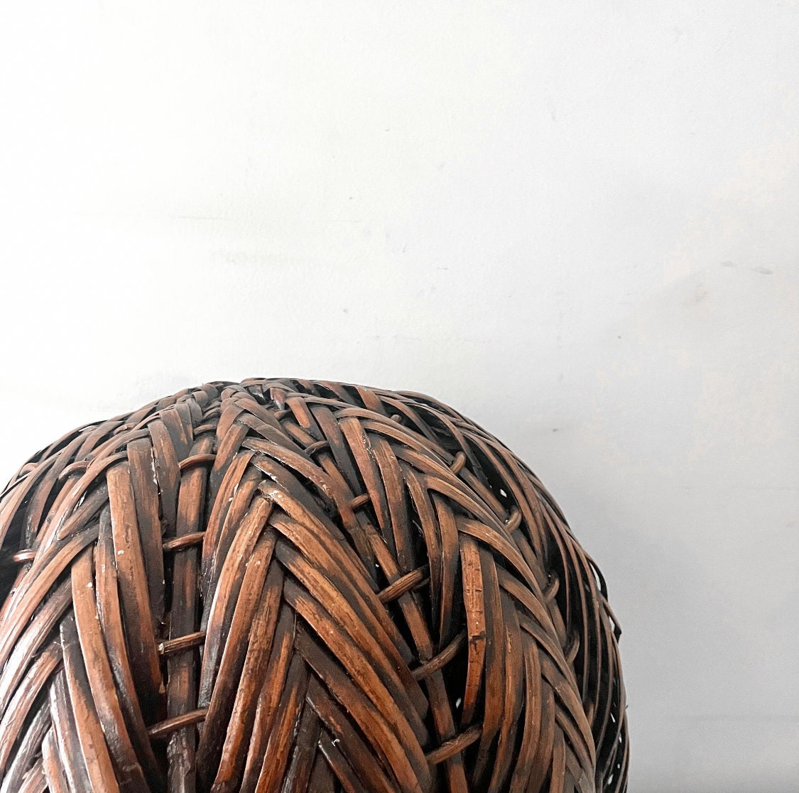 Vintage Boho Wicker Woven Sphere Object Decorative Item or Table ...