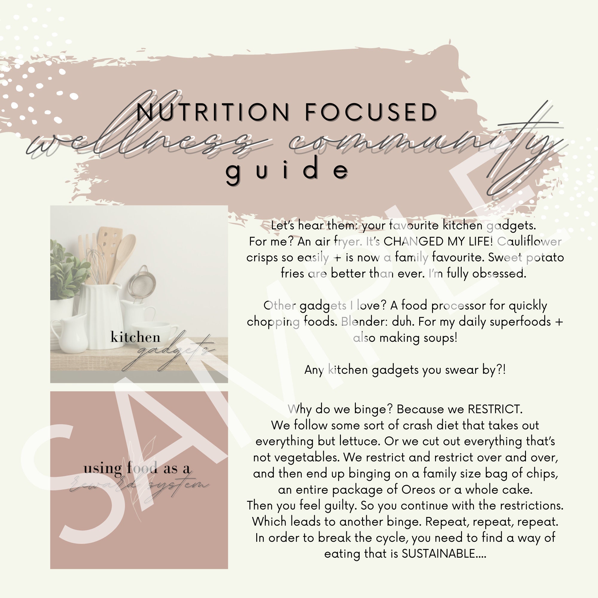 Nutrition Focused Challenge Group Guide Challenge Group - Etsy