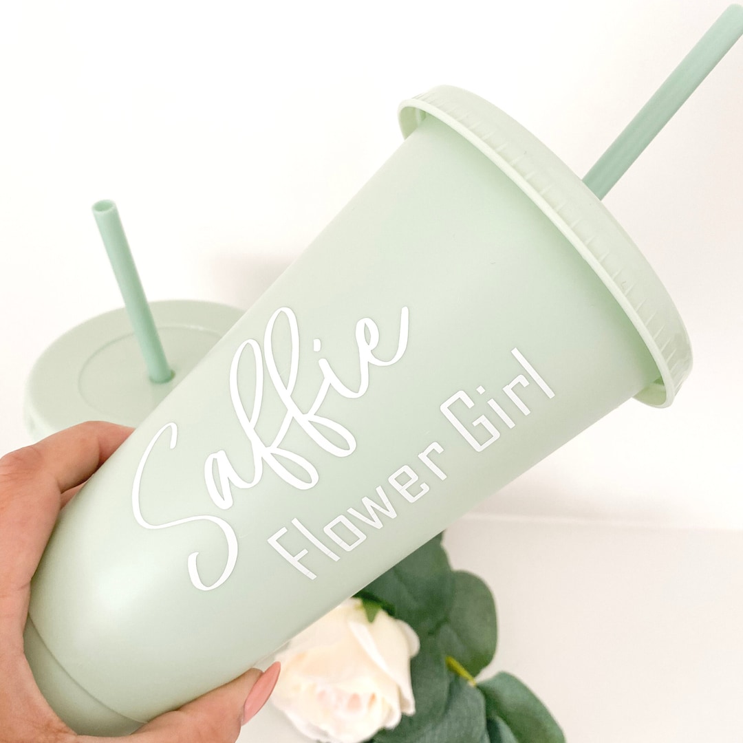 Sage Green Bridesmaids Gift, Personalised Cold Cup, Personalised ...