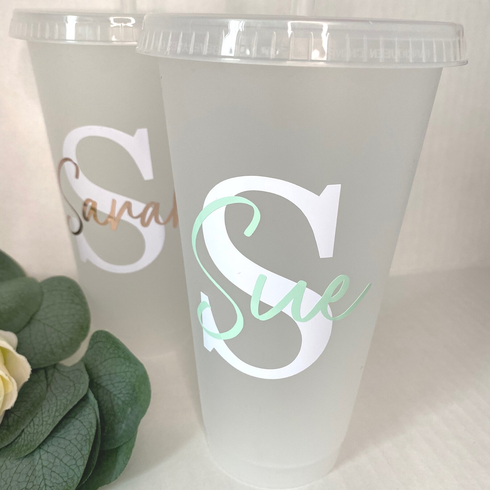 Personalised Cold Cup With Lid and Straw Bridesmaids Gift - Etsy UK