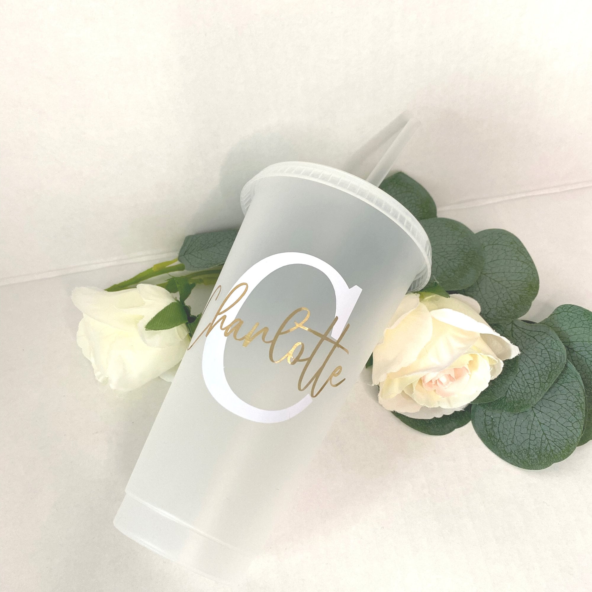Personalised Cold Cup With Lid and Straw Bridesmaids Gift - Etsy UK
