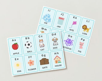 Printable Alphabet Flash Cards, Classroom Decor, Toddlers Preschool ...