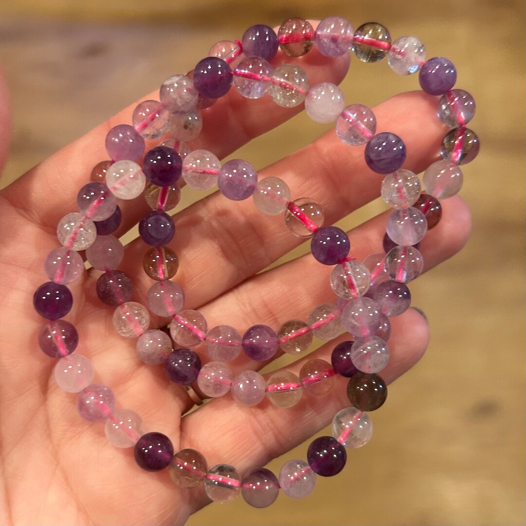 Super Seven Bracelets Minimalist Crystal Jewelry, Healing Stones ...