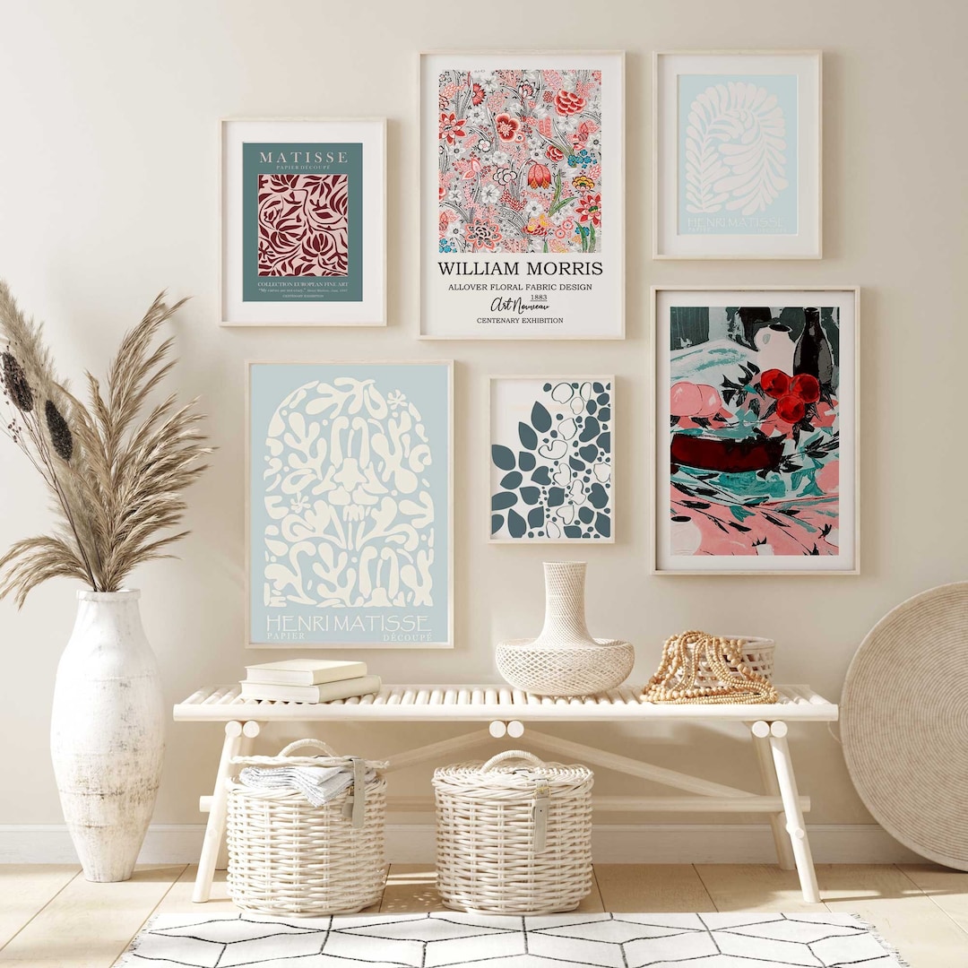 Abstract William Morris Henri Matisse Lines Face Wall Art - Etsy