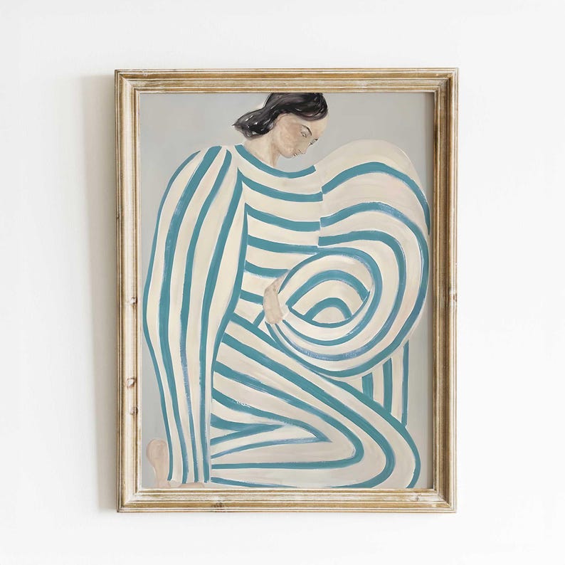 Abstract Woman Wall Art, Modern Figurative Illustration, Minimalist ...