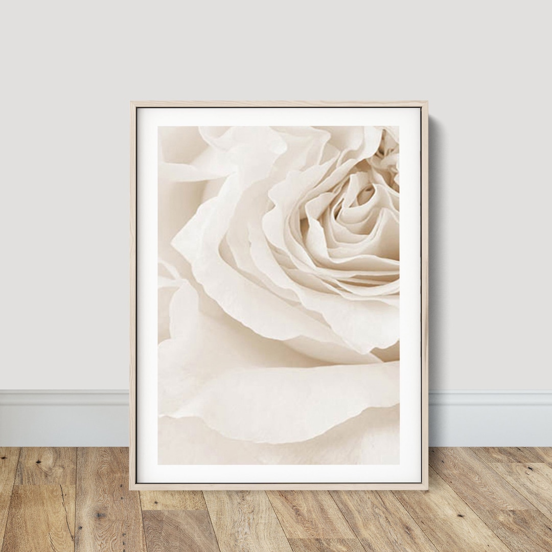 White Rose Poster Canvas Print Wall Art Painting Bohemia Picture Modern ...