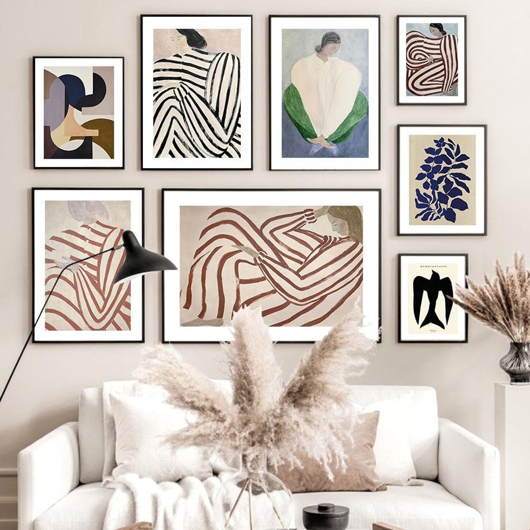 Modern Abstract Wall Art Leaf Poster Nordic Poster Wall Art Print ...