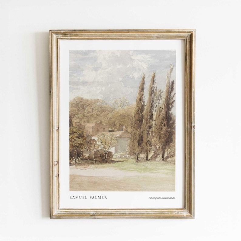 Samuel Palmer Kensington Gardens Art Print – 1848 English Landscape ...