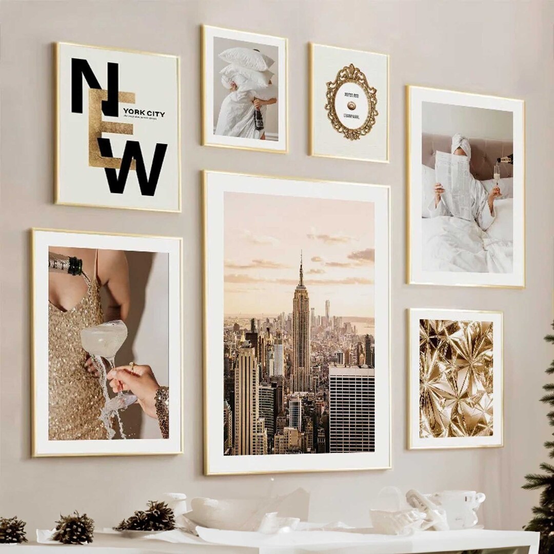 Chic Metropolitan Vibe Series Elegant New York Cityscape and - Etsy