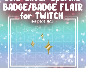 6 Sparkle Badge Flair for Twitch Sub Badges Twitch Badge - Etsy