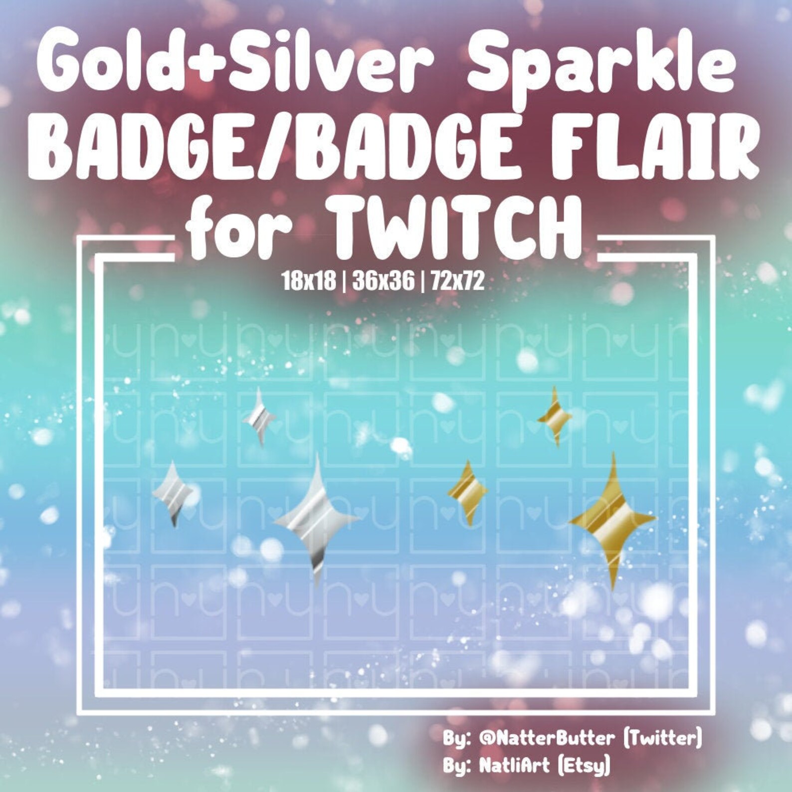 Gold and Silver Sub Badge Flair for Twitch - Etsy