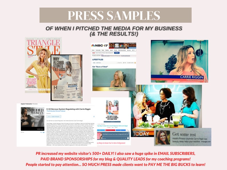 Grow Income With PR Media Kit Templates Media Kit - Etsy