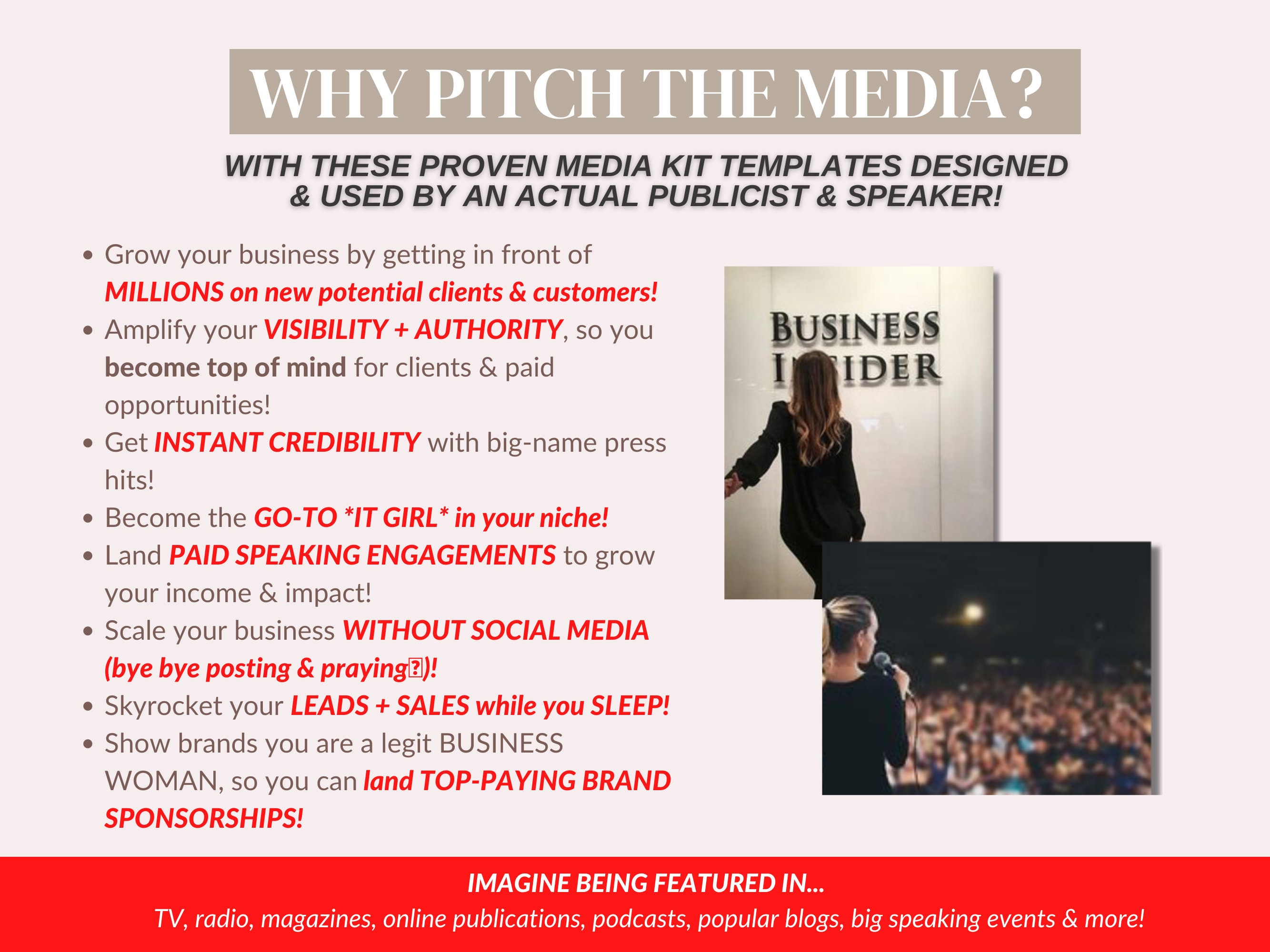 Grow Income With PR Media Kit Templates Media Kit - Etsy