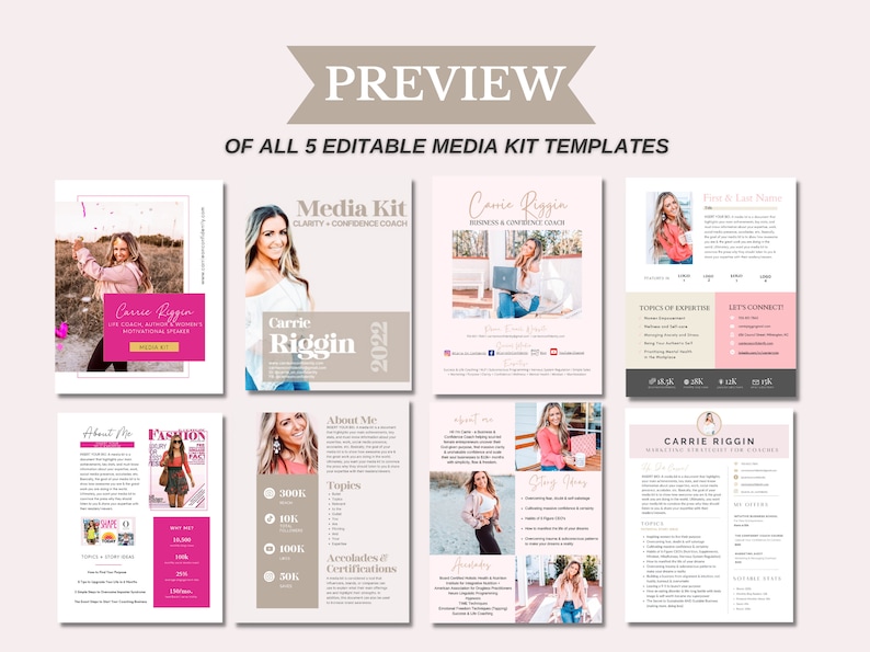 Grow Income With PR Media Kit Templates Media Kit - Etsy