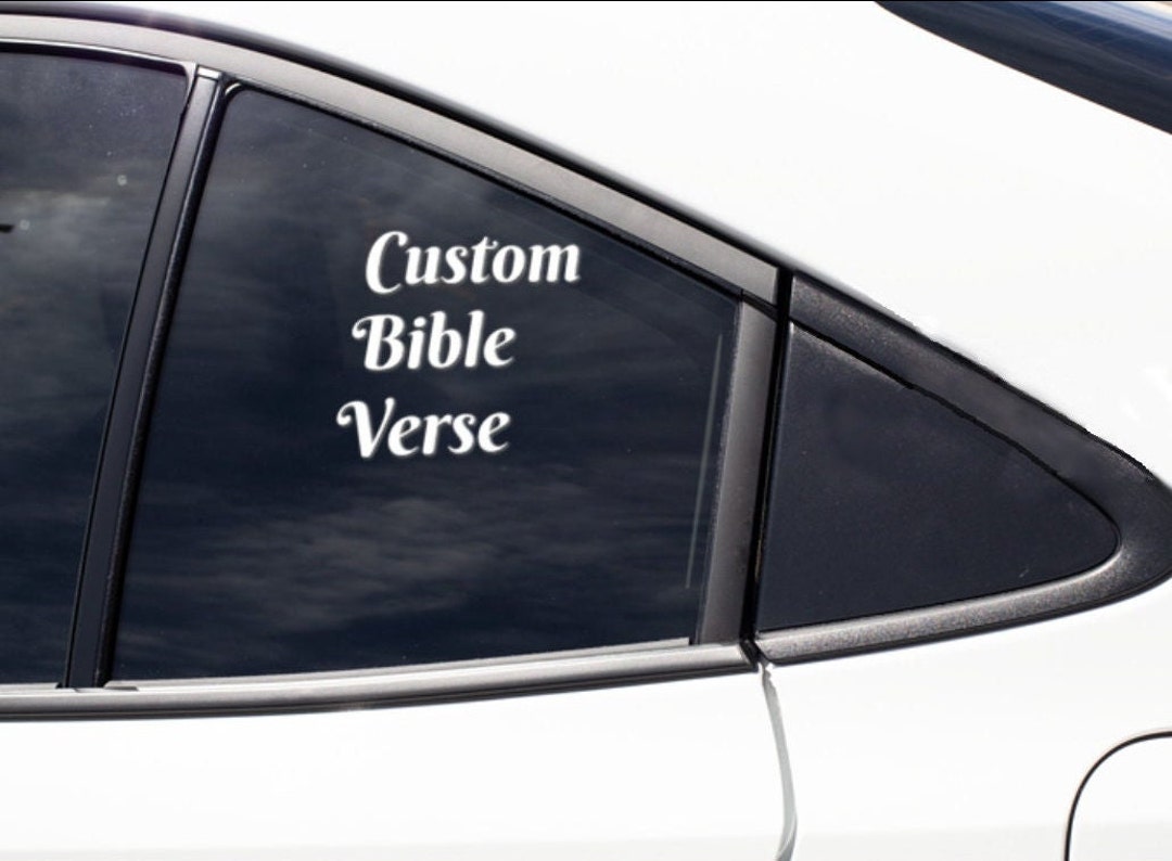 Custom Christian Car Sticker Bible Verse Sticker Faith - Etsy