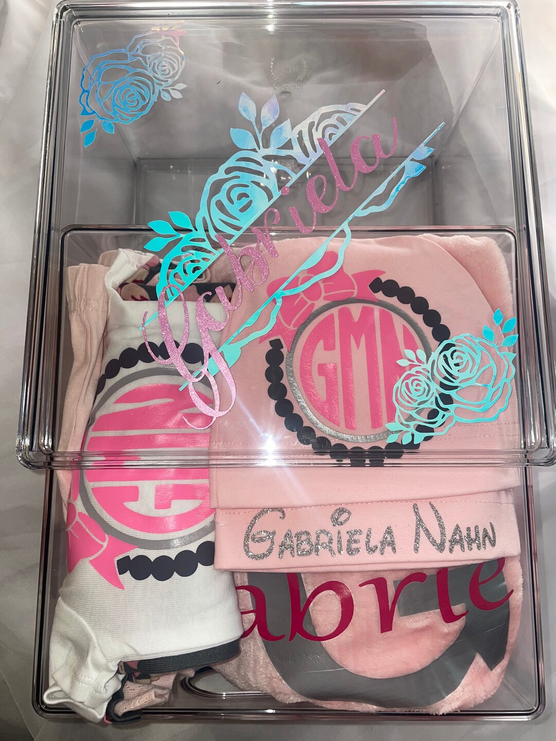 Personalized Baby Box Drawer Custom Baby Girl Boy Clothing Keepsake Box ...