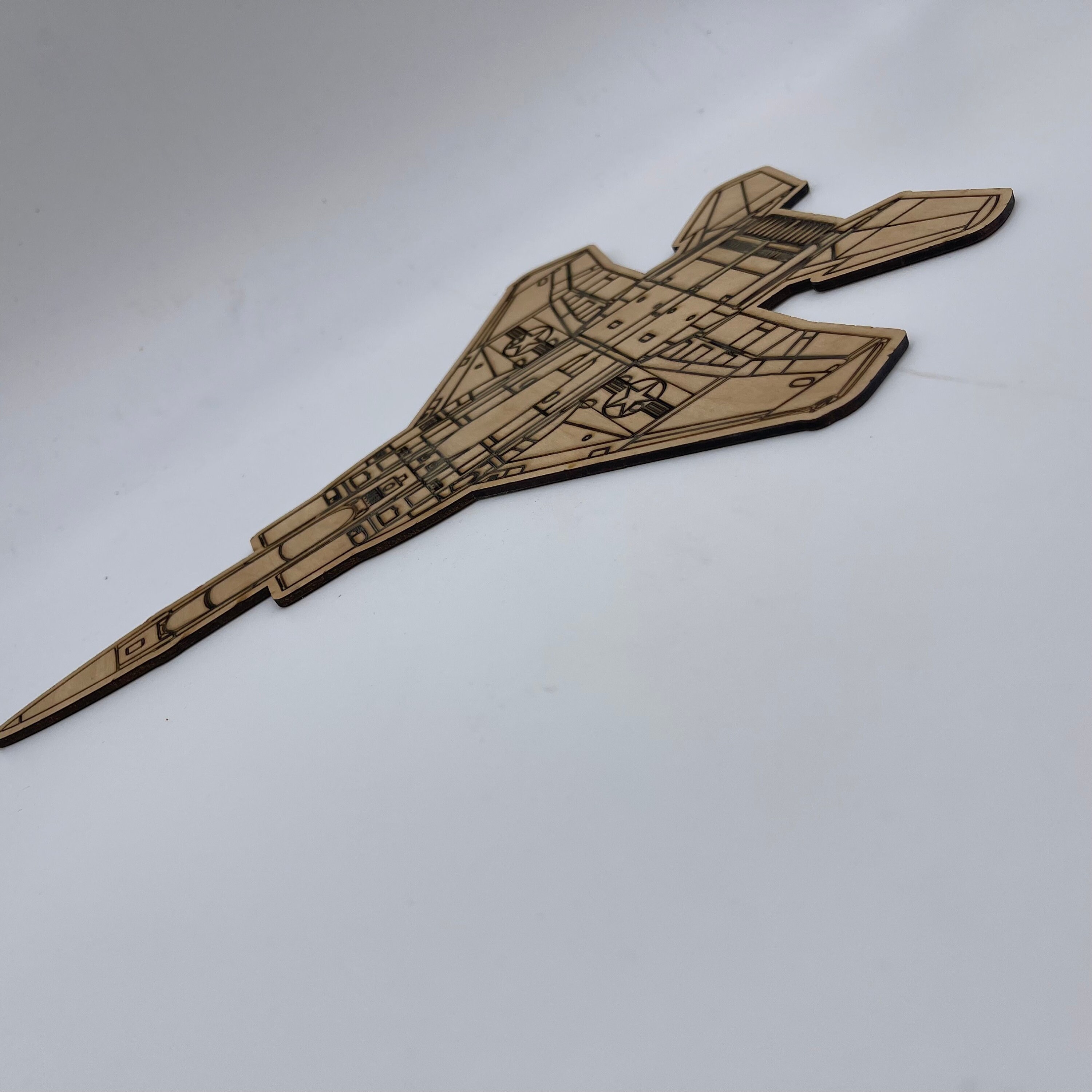 Fighter Jet, Laser Cut Laser Engraved, Unfinished Wood Shape Airplane ...