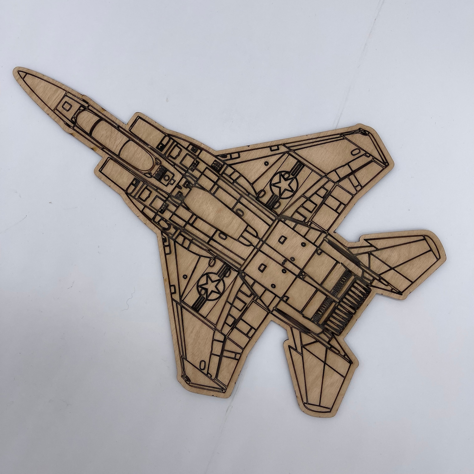 Fighter Jet, Laser Cut Laser Engraved, Unfinished Wood Shape Airplane ...