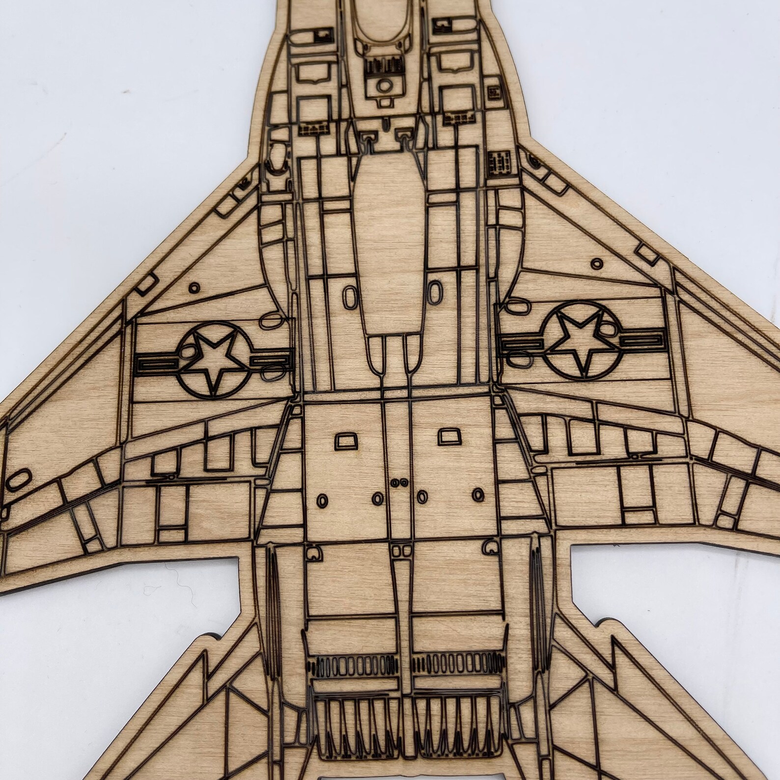 Fighter Jet, Laser Cut Laser Engraved, Unfinished Wood Shape Airplane ...