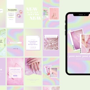 60 Pastel Instagram Templates Pastel Instagram Stories - Etsy