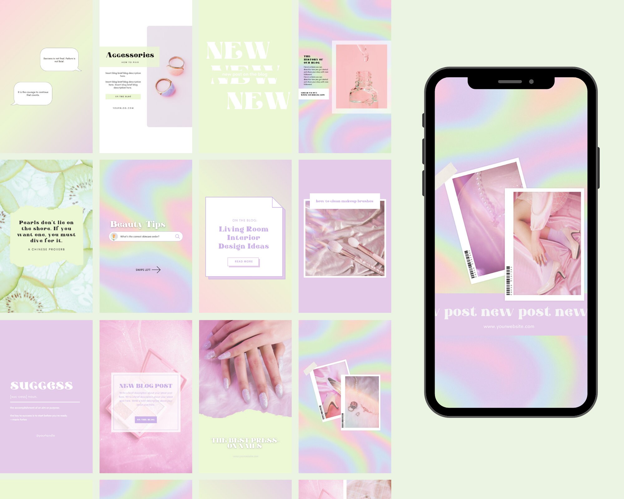 60 Pastel Instagram Templates Pastel Instagram Stories - Etsy