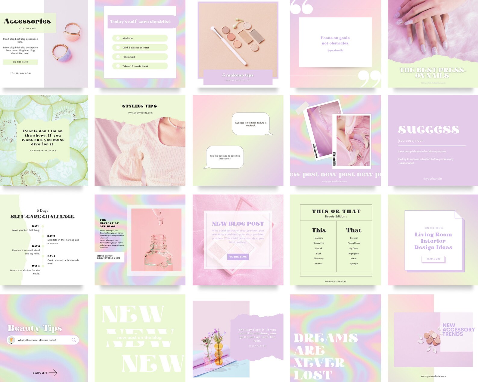 60 Pastel Instagram Templates Pastel Instagram Stories - Etsy