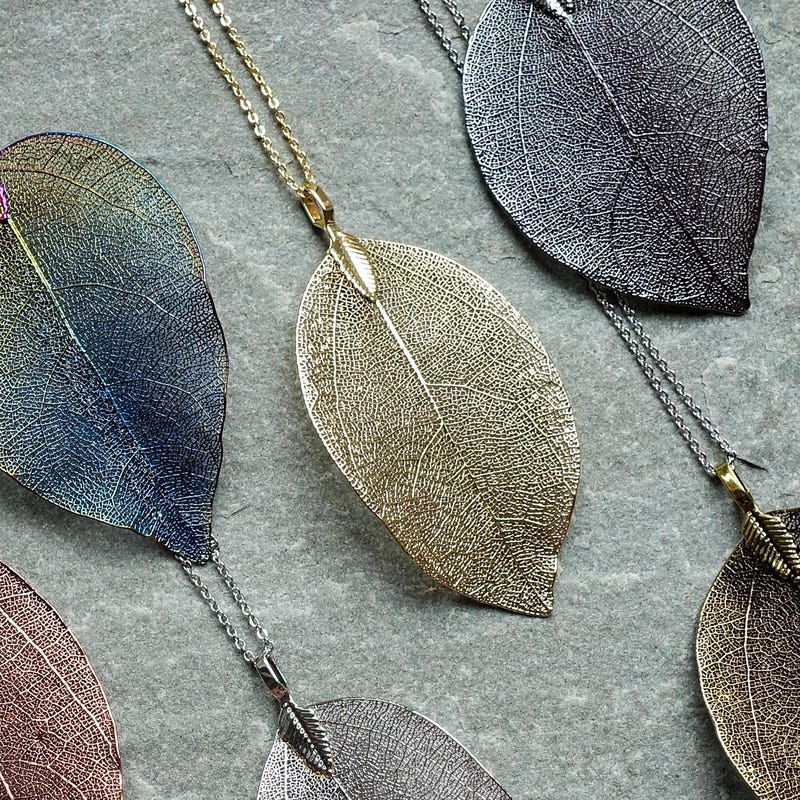 Real Leaf Jewelry - Etsy
