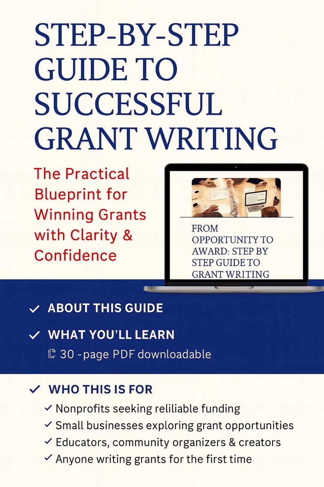 Nonprofit & Small Business Grant Writing Guide | PDF Workbook ...