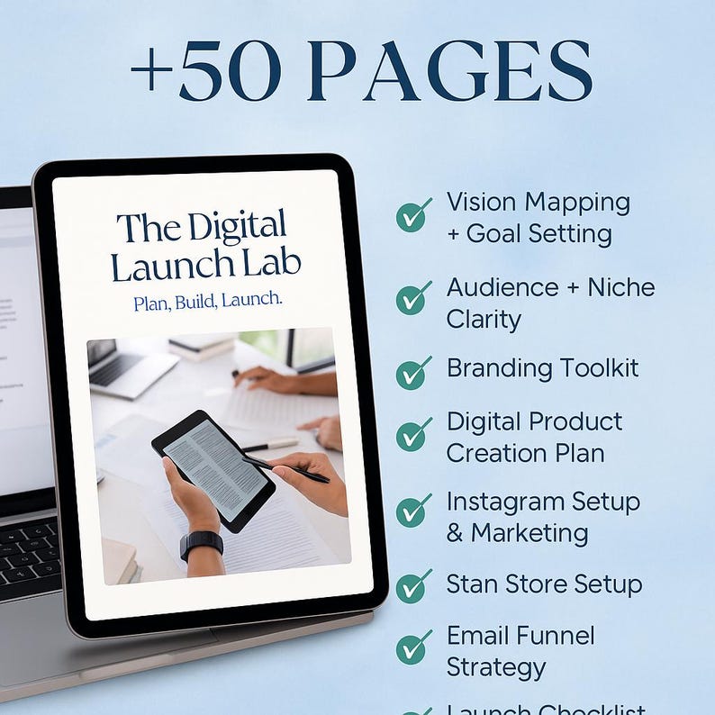 Digital Launch Lab | 4-week Business Planner (editable Canva ...