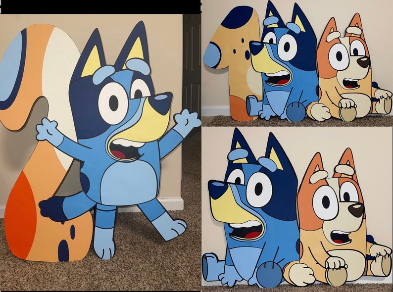Custom Bluey Inspired Character Cutouts - Etsy