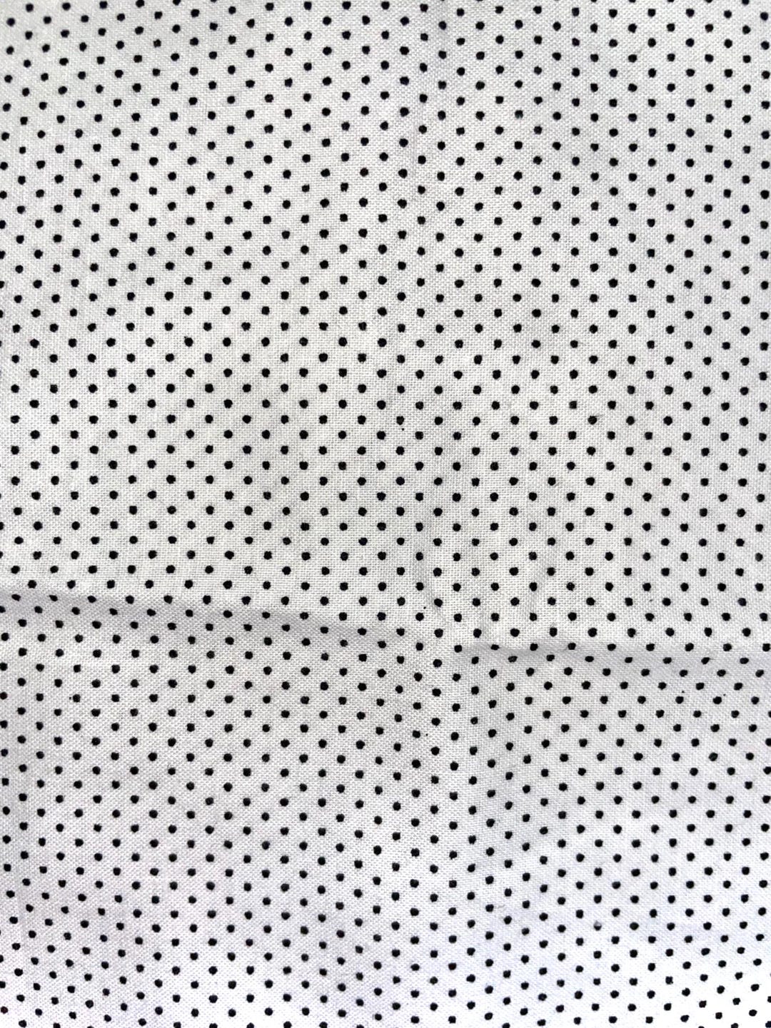 Polka Dot Cotton Fabric, Black Pin Dots on White, 1/2 Yard - Etsy